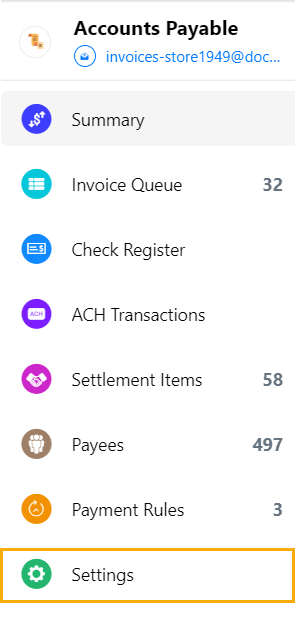 Accounts Payable Approval Settings